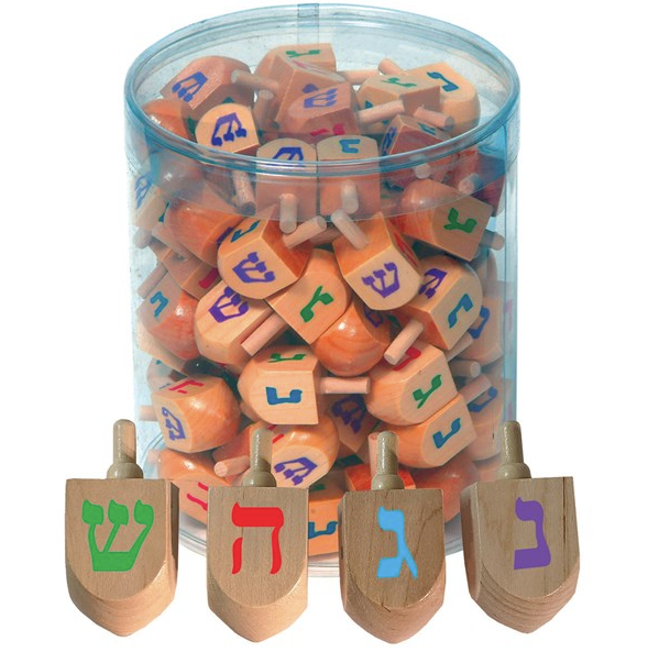 Wooden Dreidels Colored – Imagination Station